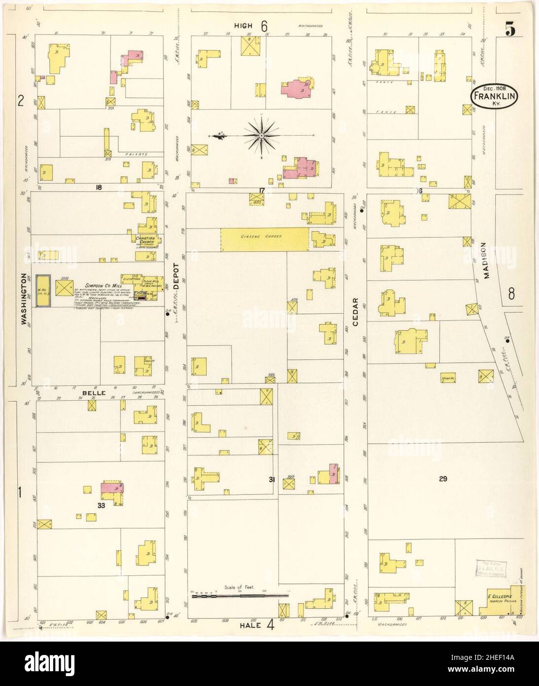 Simpson county map hi-res stock photography and images - Alamy