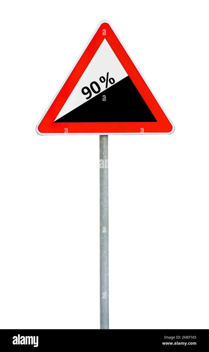 Triangle road sign dangerous Stock Photo - Alamy