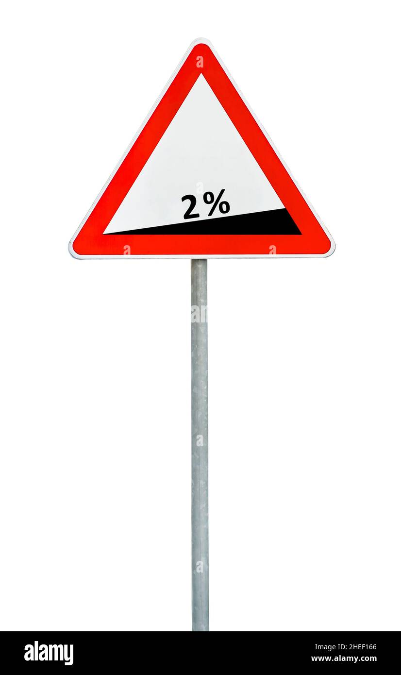 Upward gradient road sign hi-res stock photography and images - Alamy
