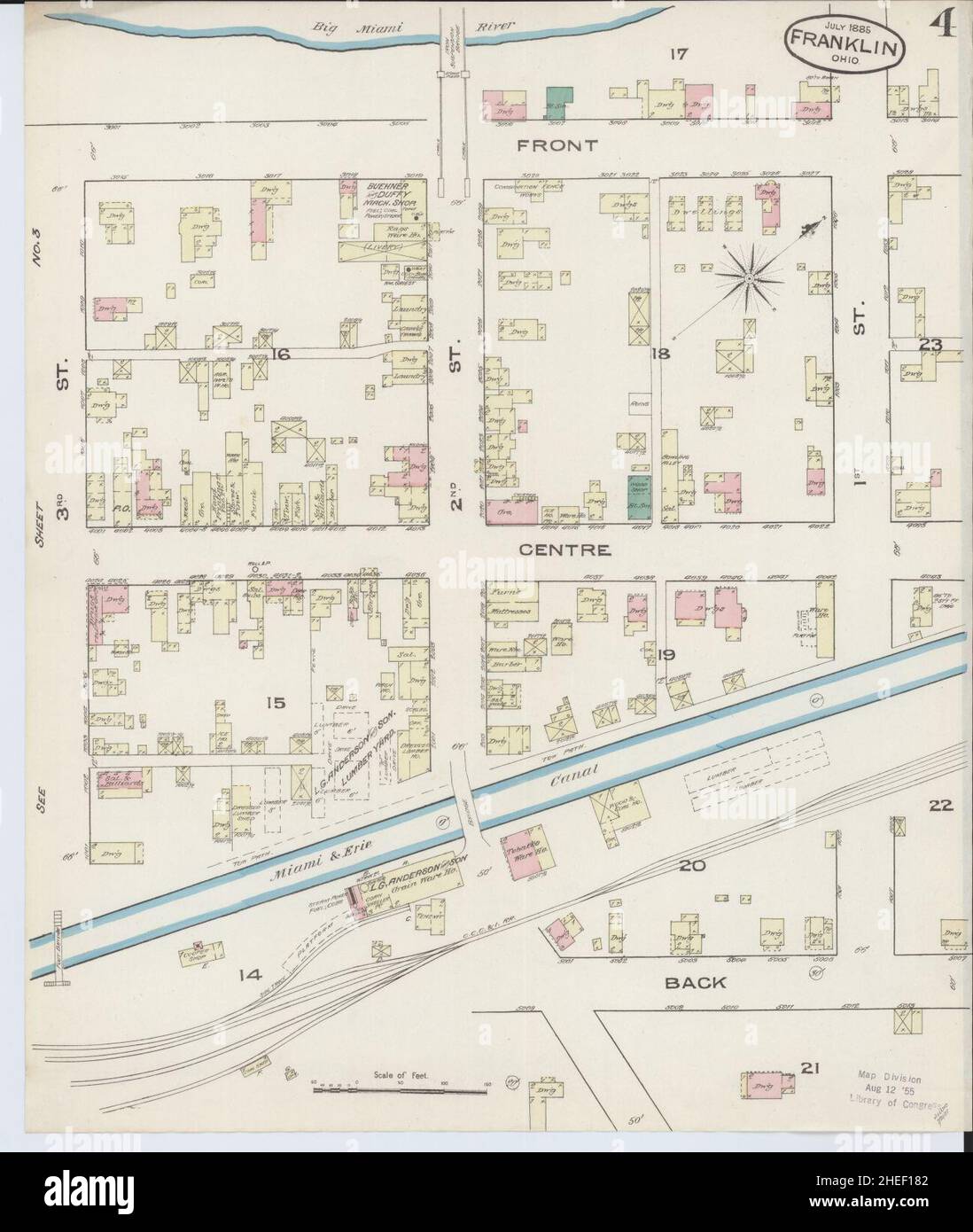 Sanborn Fire Insurance Map from Franklin, Warren County, Ohio Stock ...