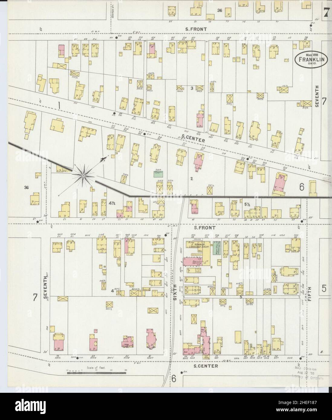 Sanborn Fire Insurance Map from Franklin, Warren County, Ohio Stock ...