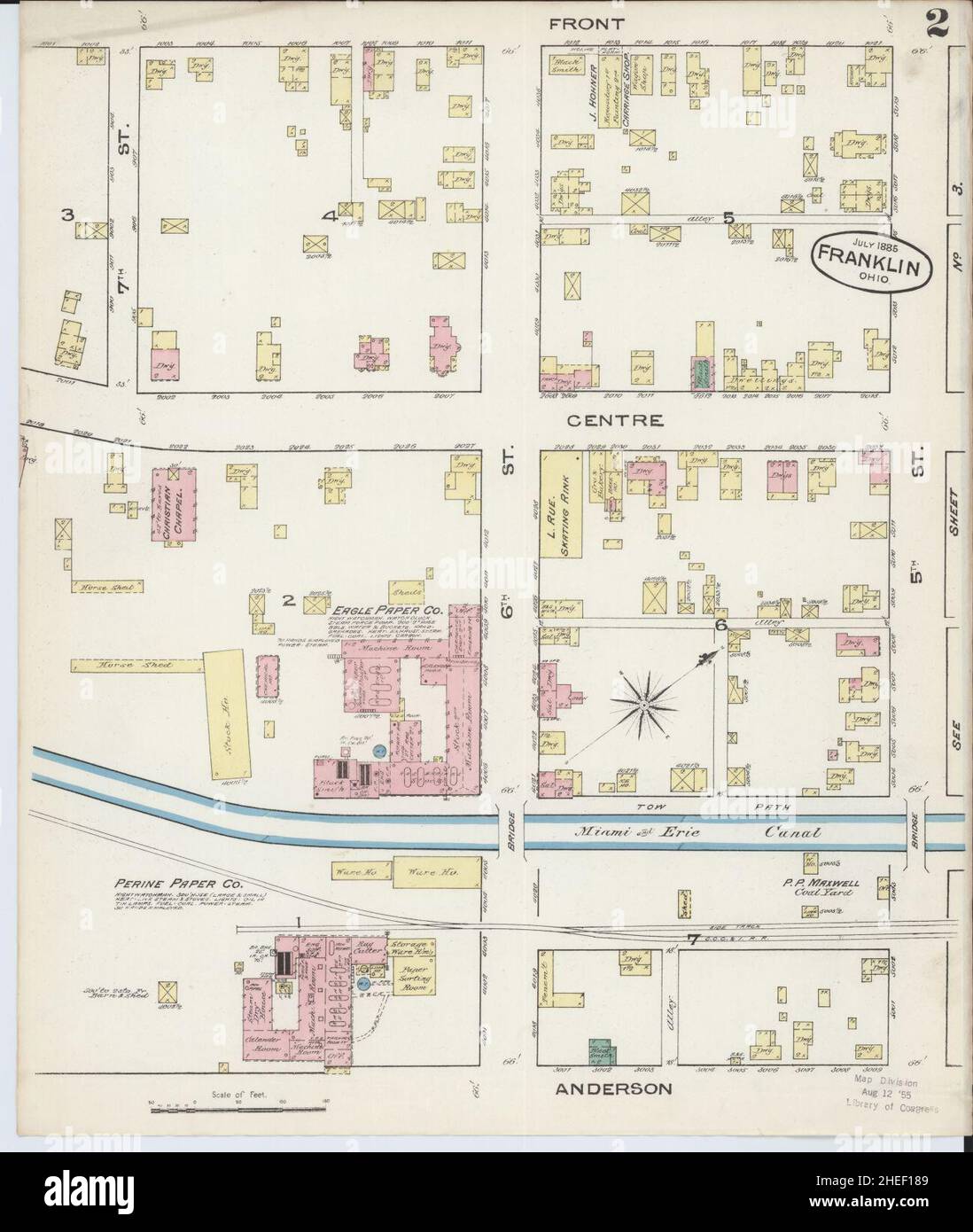 Sanborn Fire Insurance Map from Franklin, Warren County, Ohio Stock ...