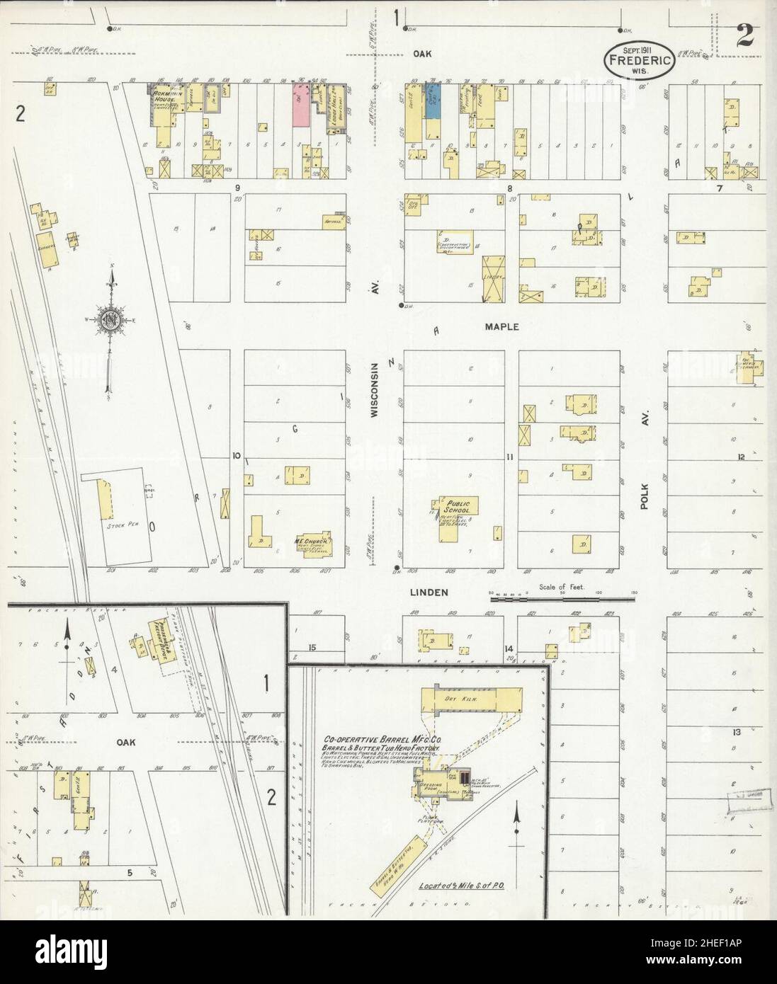 Map of frederic wisconsin hi-res stock photography and images - Alamy