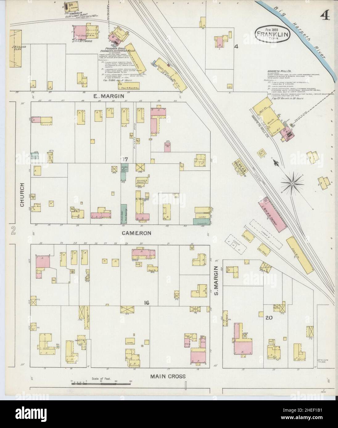 Sanborn Fire Insurance Map from Franklin, Williamson County, Tennessee ...
