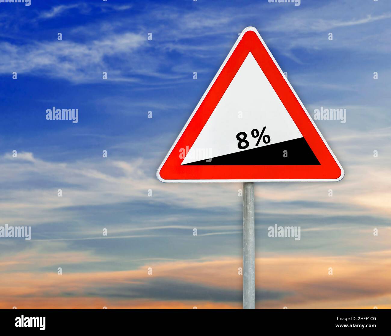 Triangle road sign dangerous Stock Photo - Alamy
