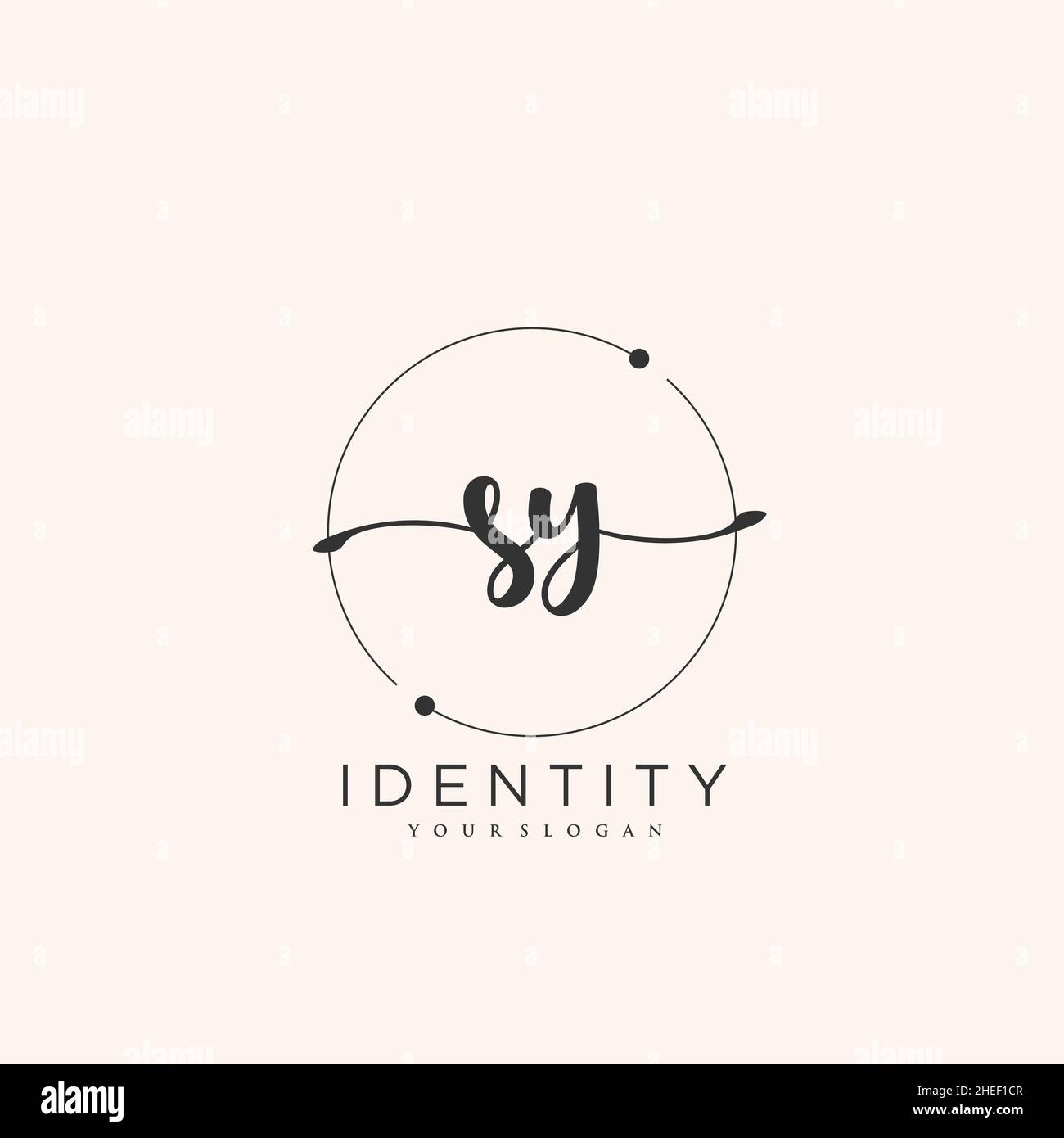 SY Handwriting logo vector art of initial signature, wedding, fashion ...