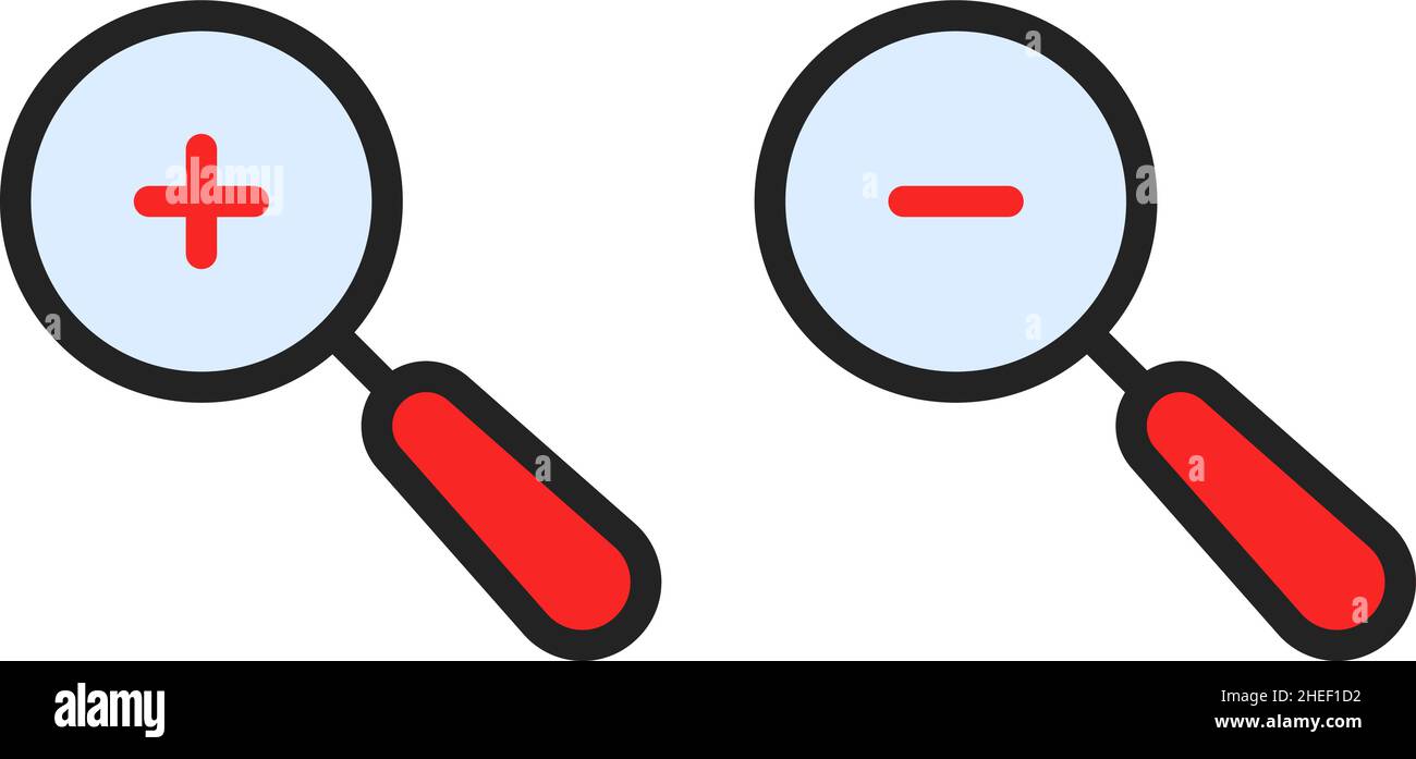 linear color zoom in and out icon Stock Vector Image & Art - Alamy