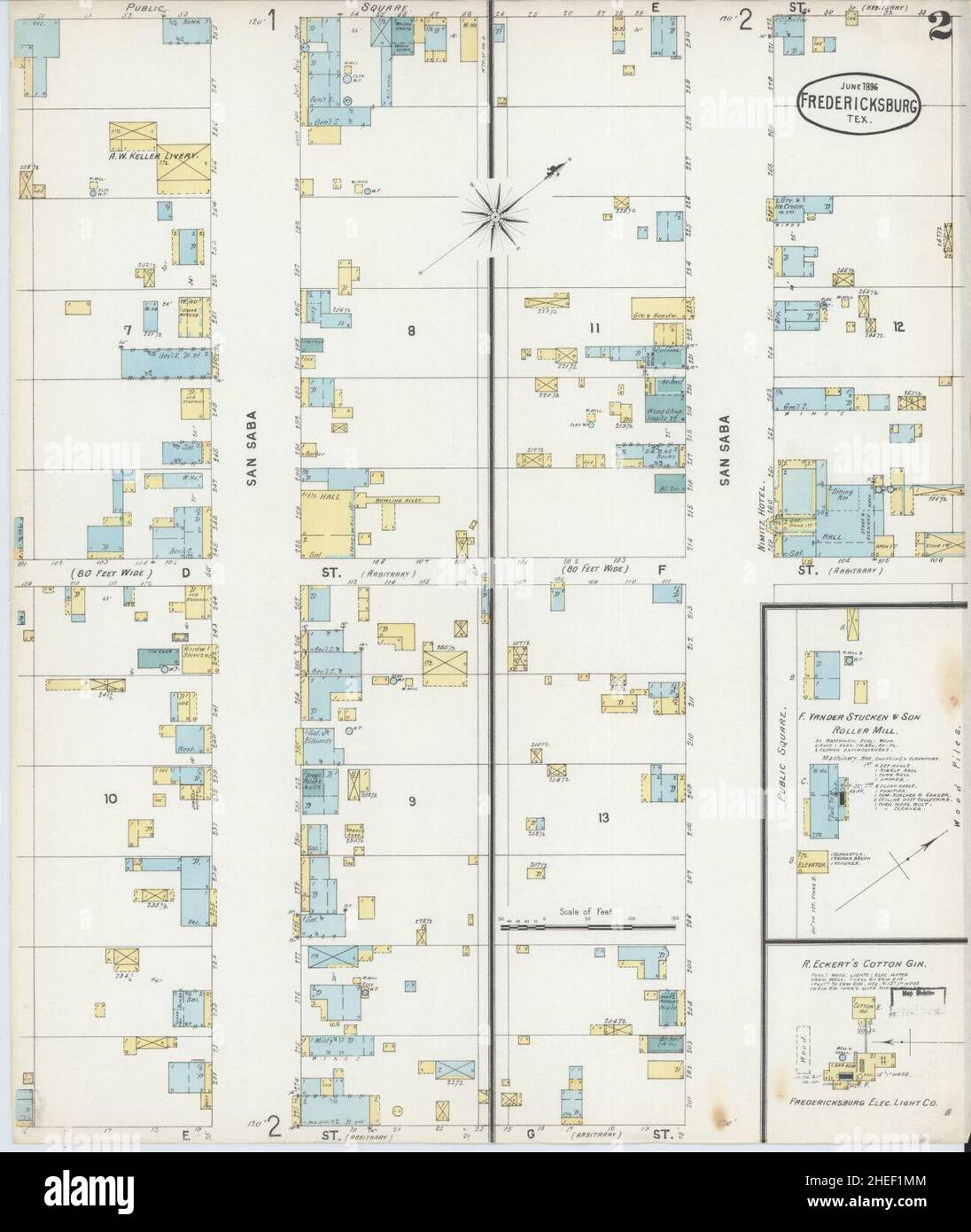 Fredericksburg texas map hi-res stock photography and images - Alamy