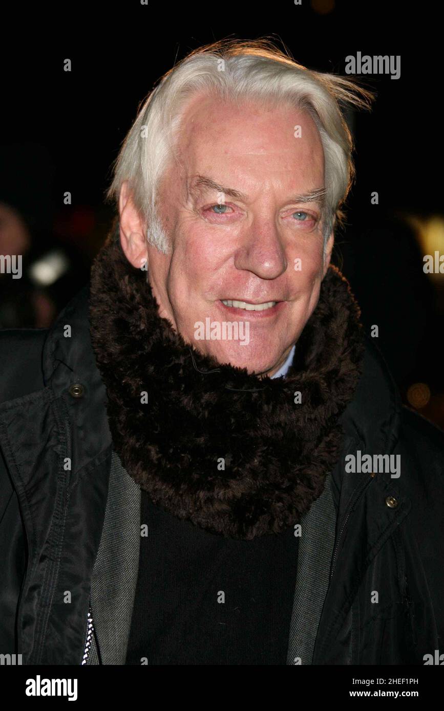 Donald Sutherland attends the premiere of "Pride and Prejudice" at the ...