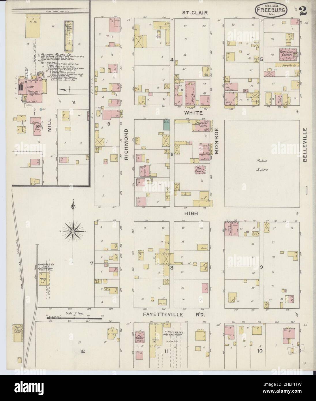 Freeburg map hi-res stock photography and images - Alamy