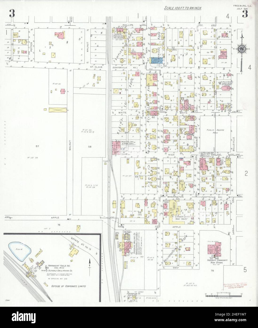 Freeburg map hi-res stock photography and images - Alamy