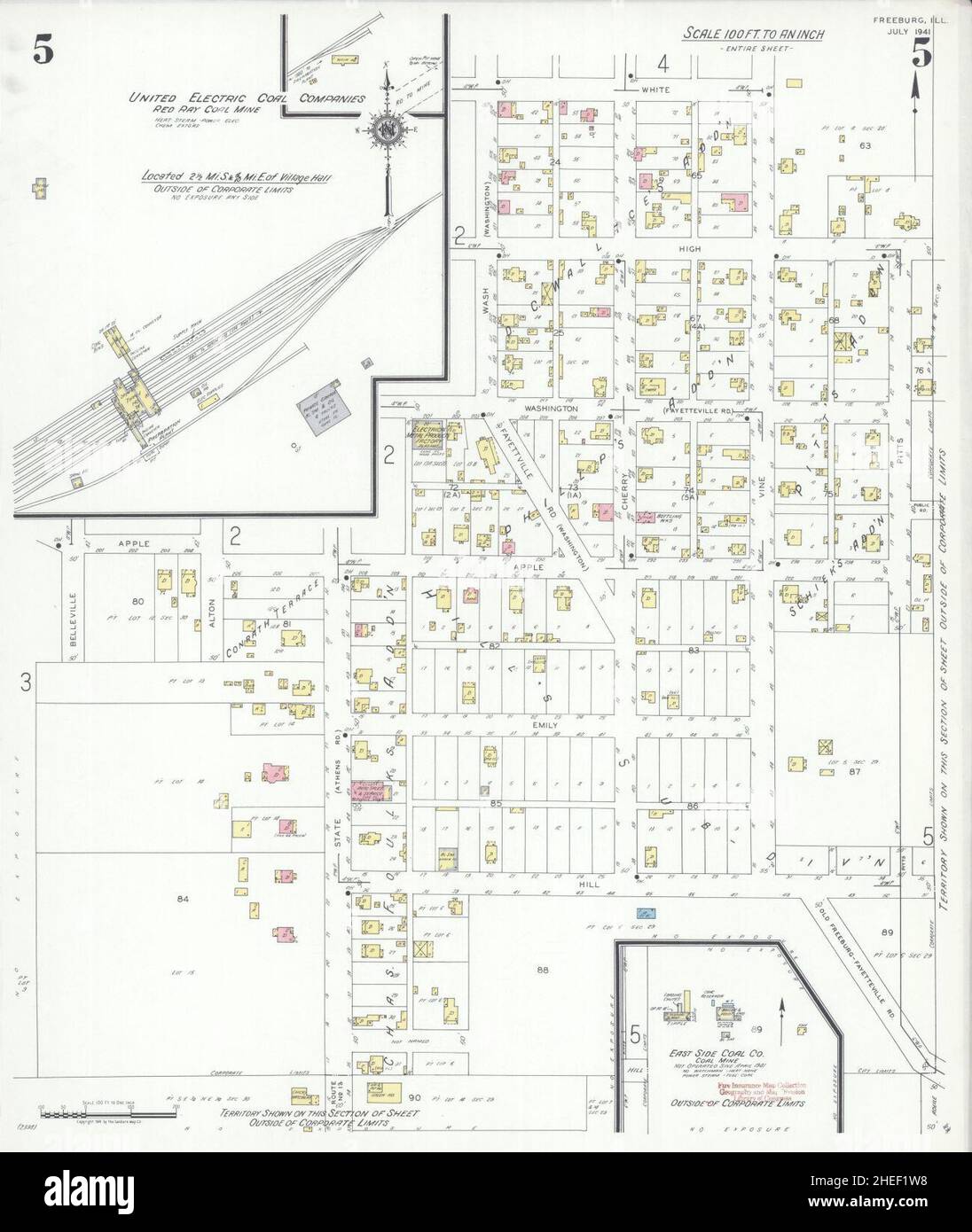 Freeburg map hi-res stock photography and images - Alamy