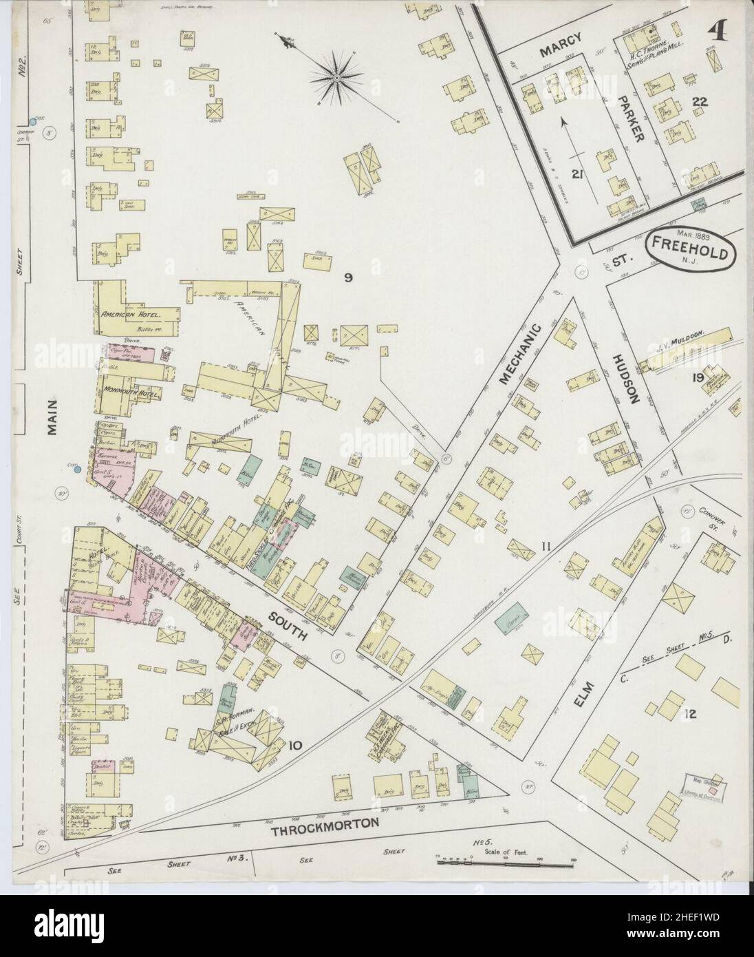 Monmouth county new jersey map hi-res stock photography and images - Alamy