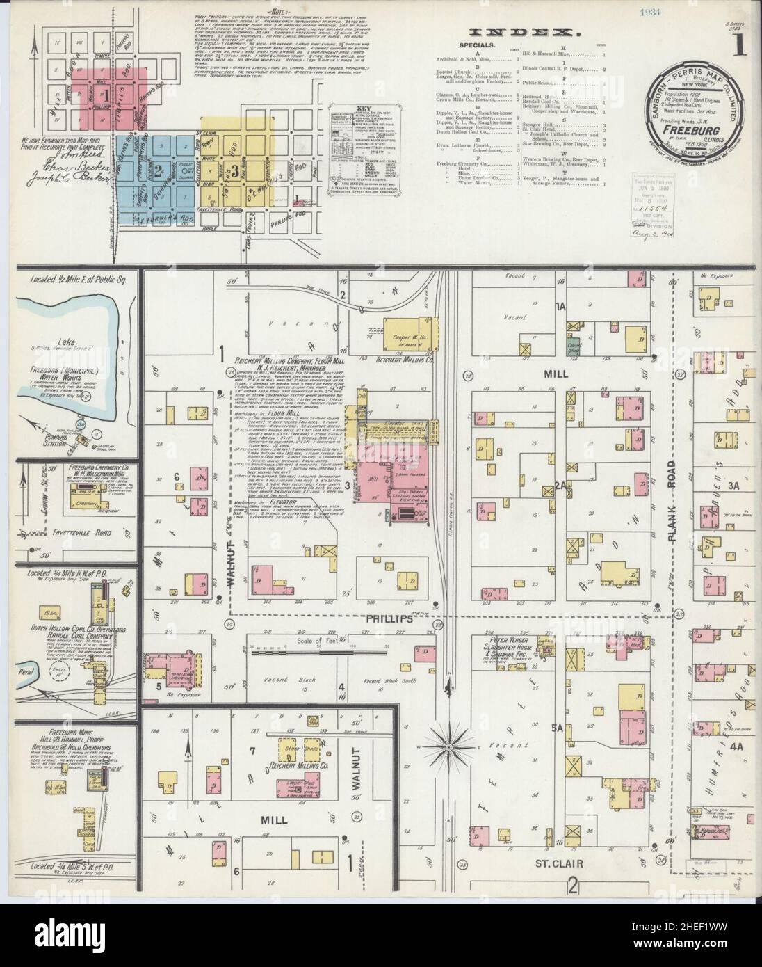 Freeburg map hi-res stock photography and images - Alamy