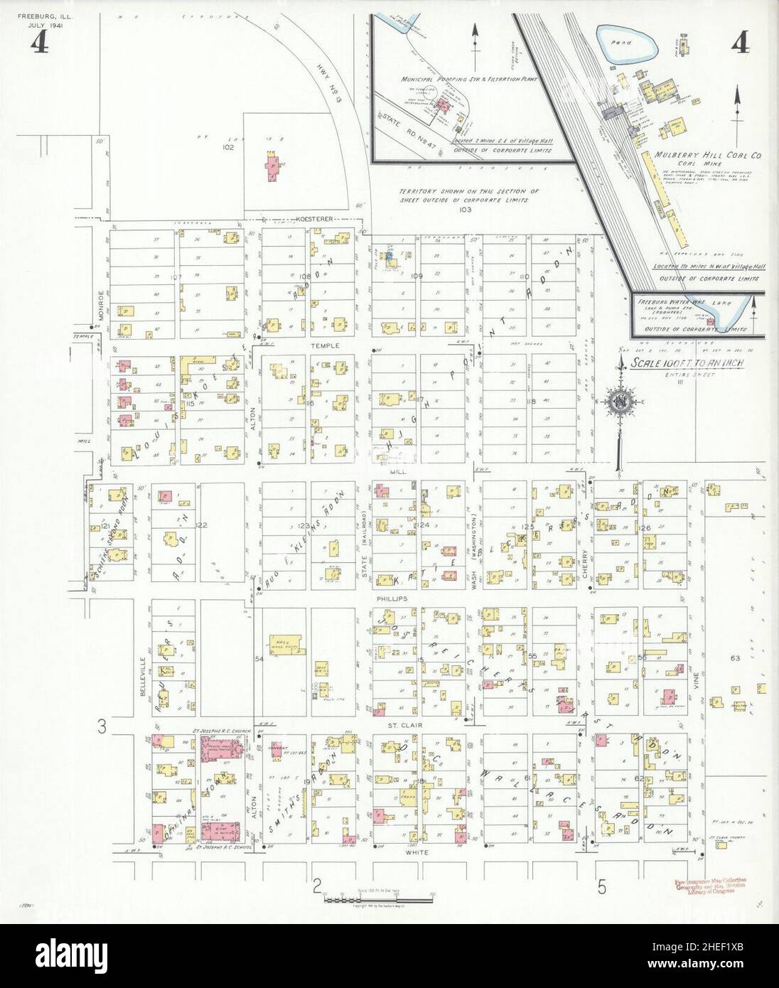 Freeburg map hi-res stock photography and images - Alamy