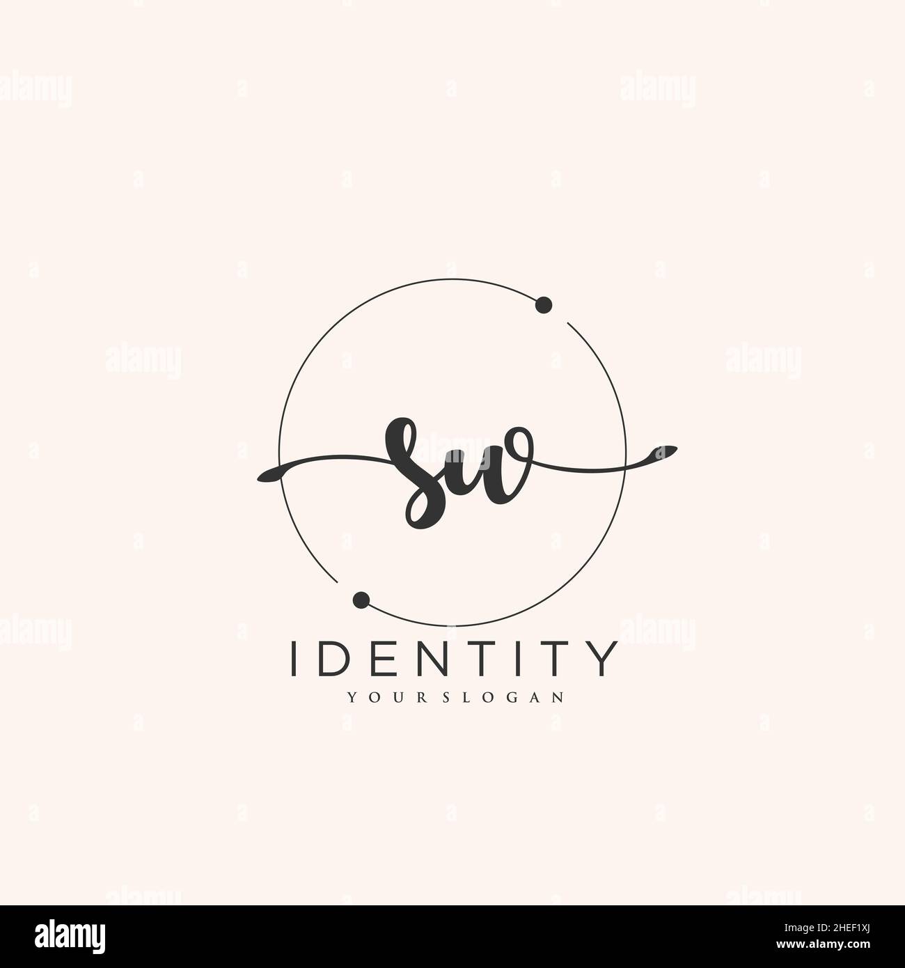 SW Handwriting logo vector art of initial signature, wedding, fashion ...