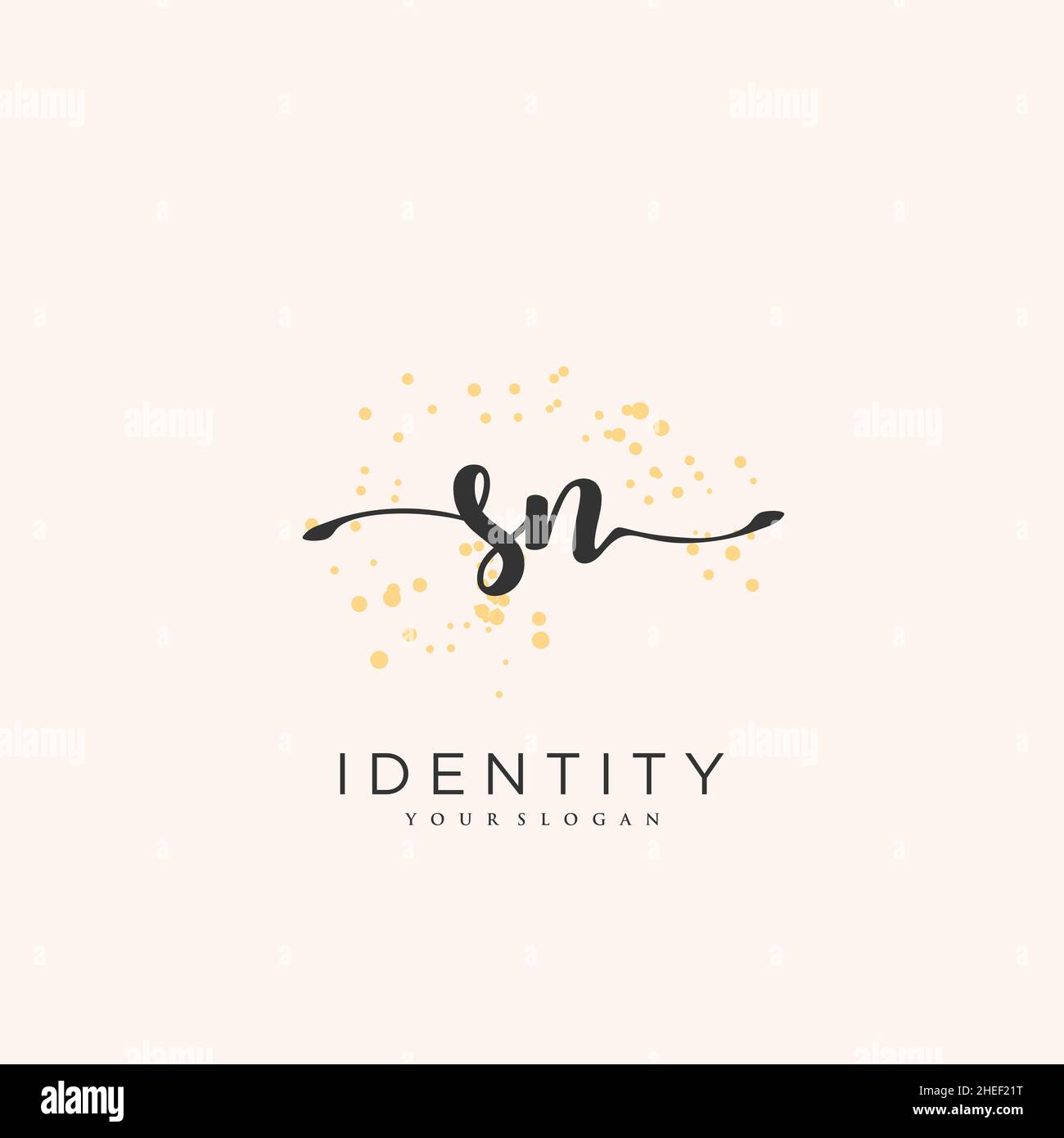 SN Handwriting logo vector art of initial signature, wedding, fashion ...