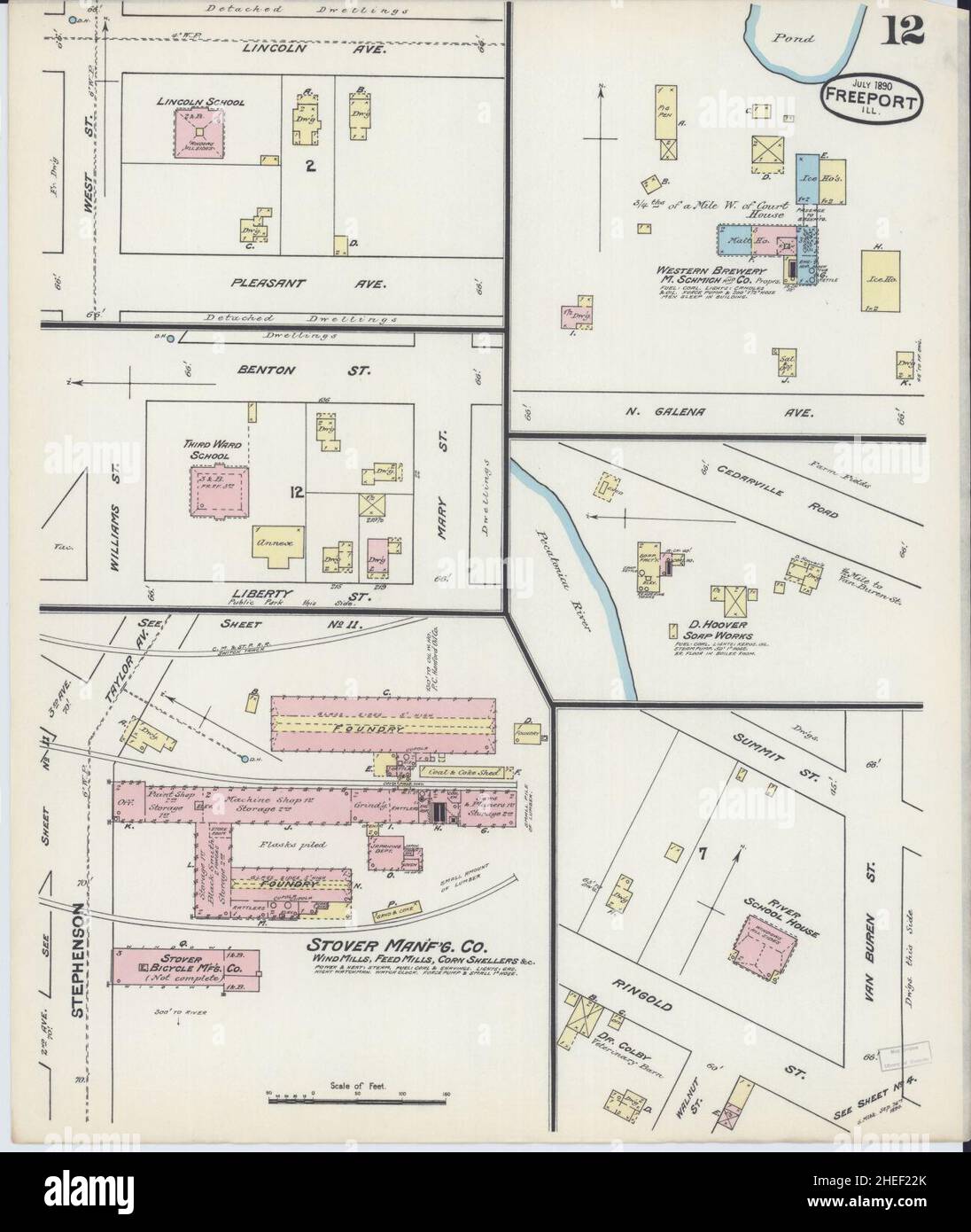 Freeport illinois map hi-res stock photography and images - Alamy