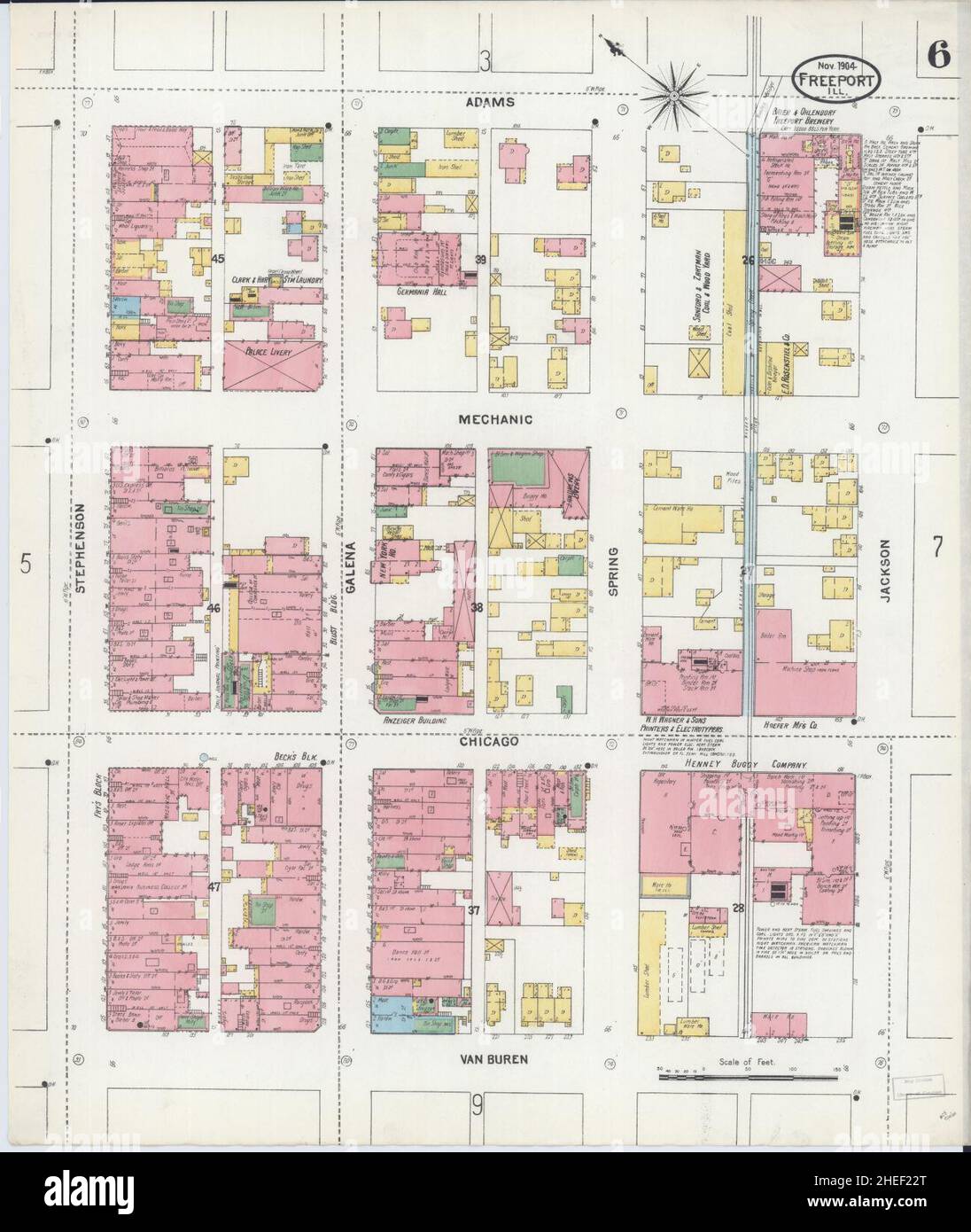 Freeport illinois map hi-res stock photography and images - Alamy