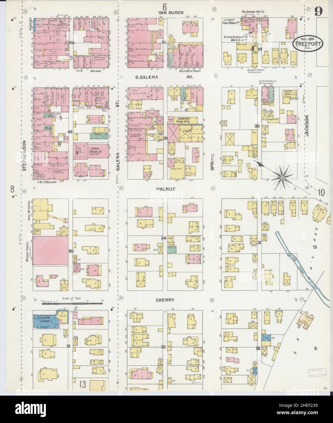 Freeport illinois map hi-res stock photography and images - Alamy