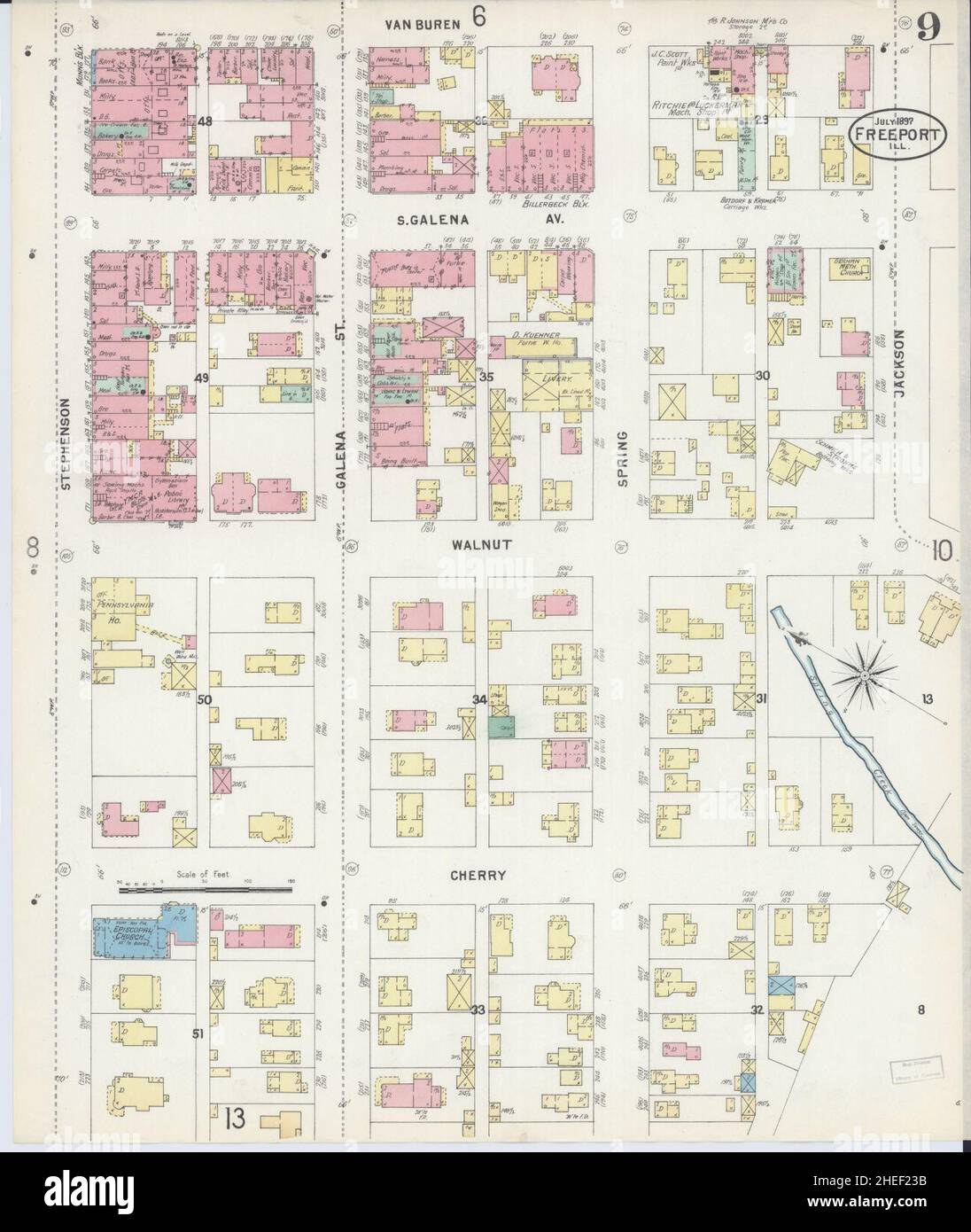 Freeport illinois map hi-res stock photography and images - Alamy