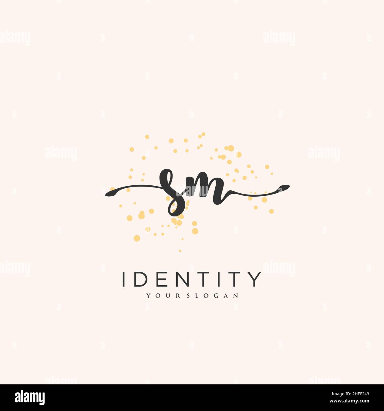 SM Handwriting logo vector art of initial signature, wedding, fashion ...