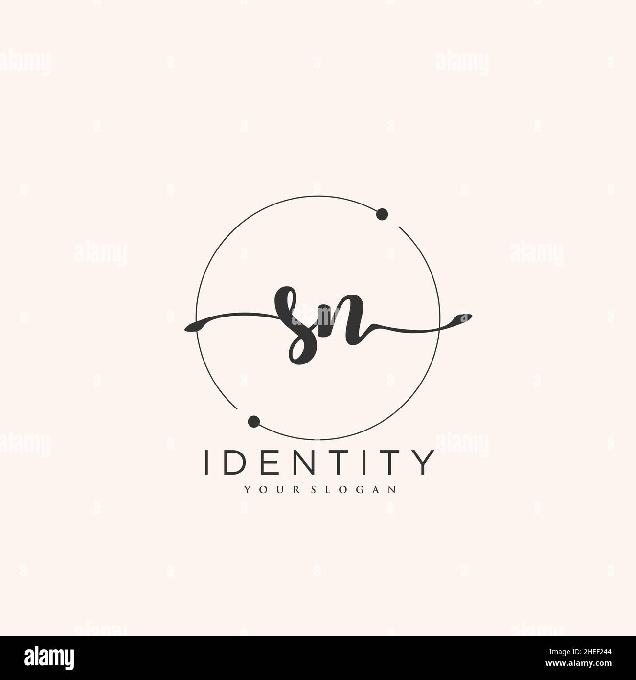 SN Handwriting logo vector art of initial signature, wedding, fashion ...