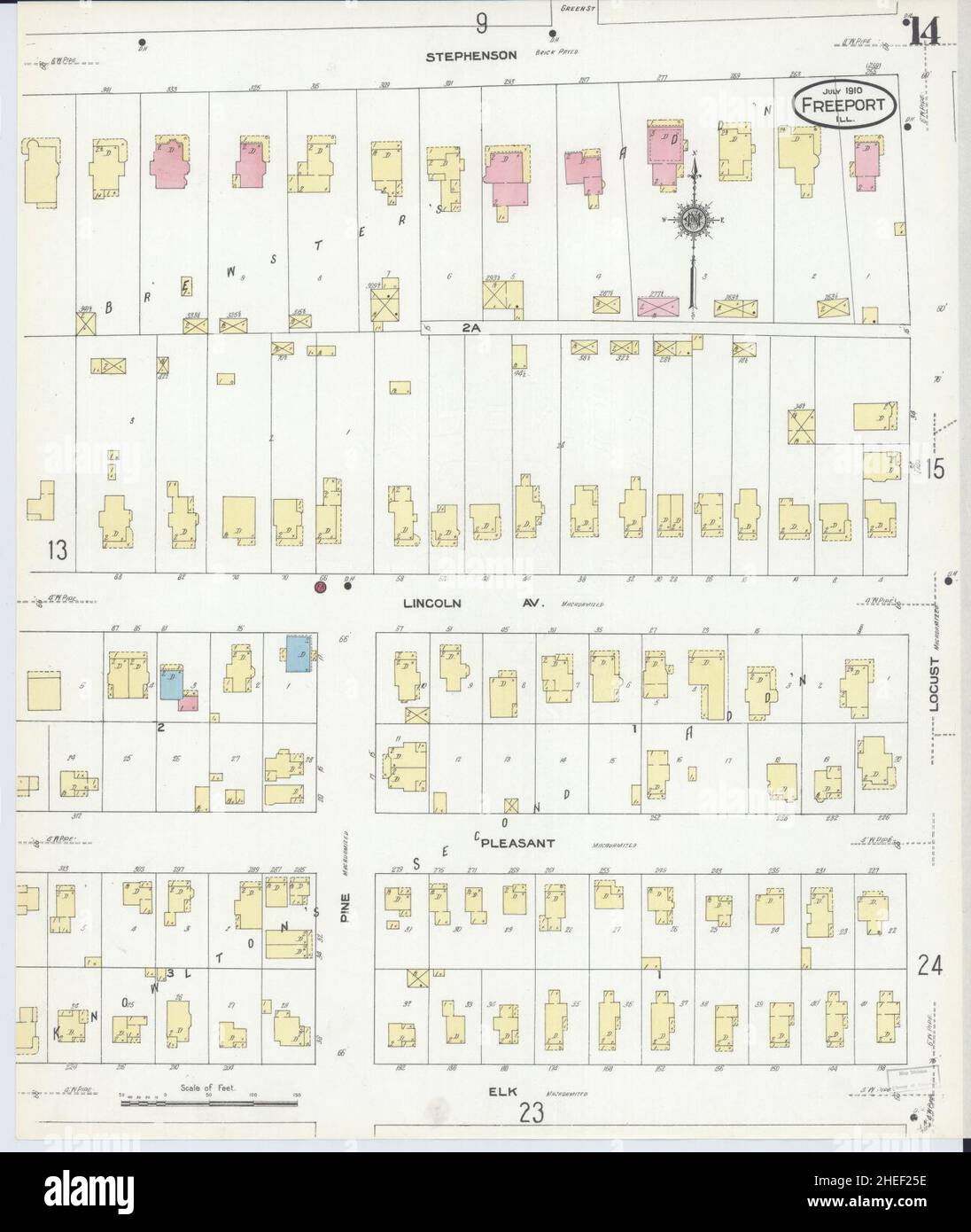 Freeport illinois map hi-res stock photography and images - Alamy