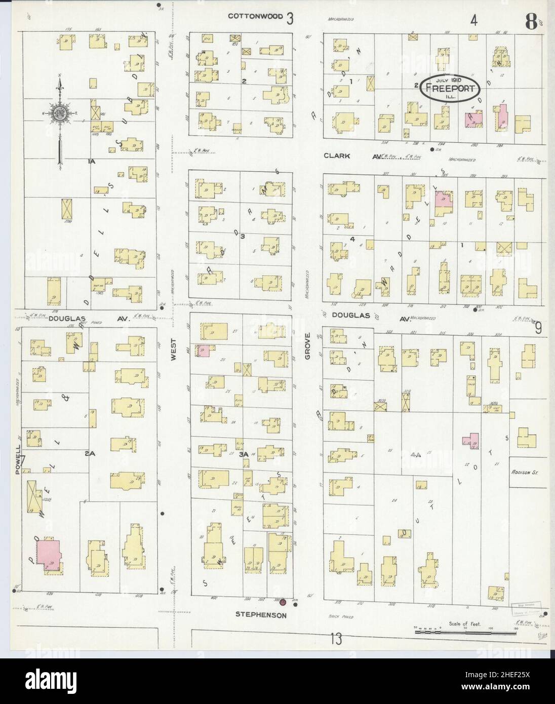 Freeport illinois map hi-res stock photography and images - Alamy