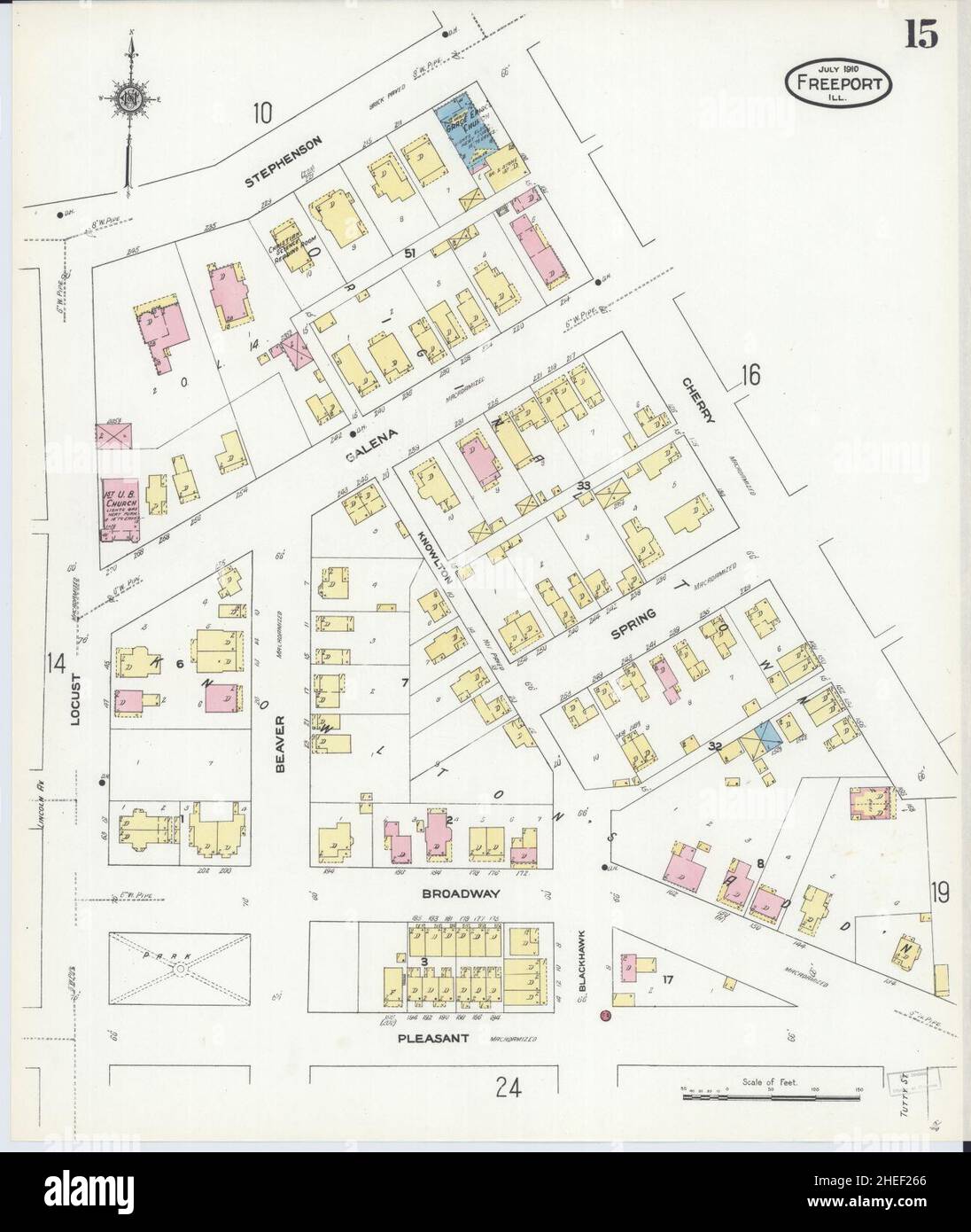 Freeport illinois map hi-res stock photography and images - Alamy