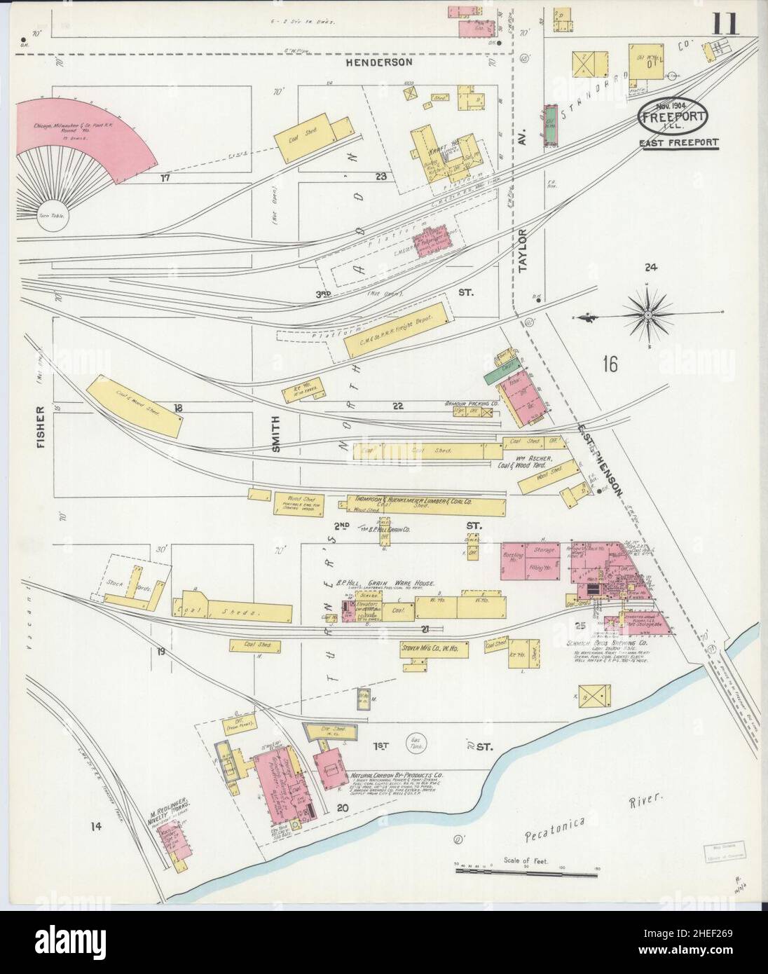 Freeport illinois map hi-res stock photography and images - Alamy