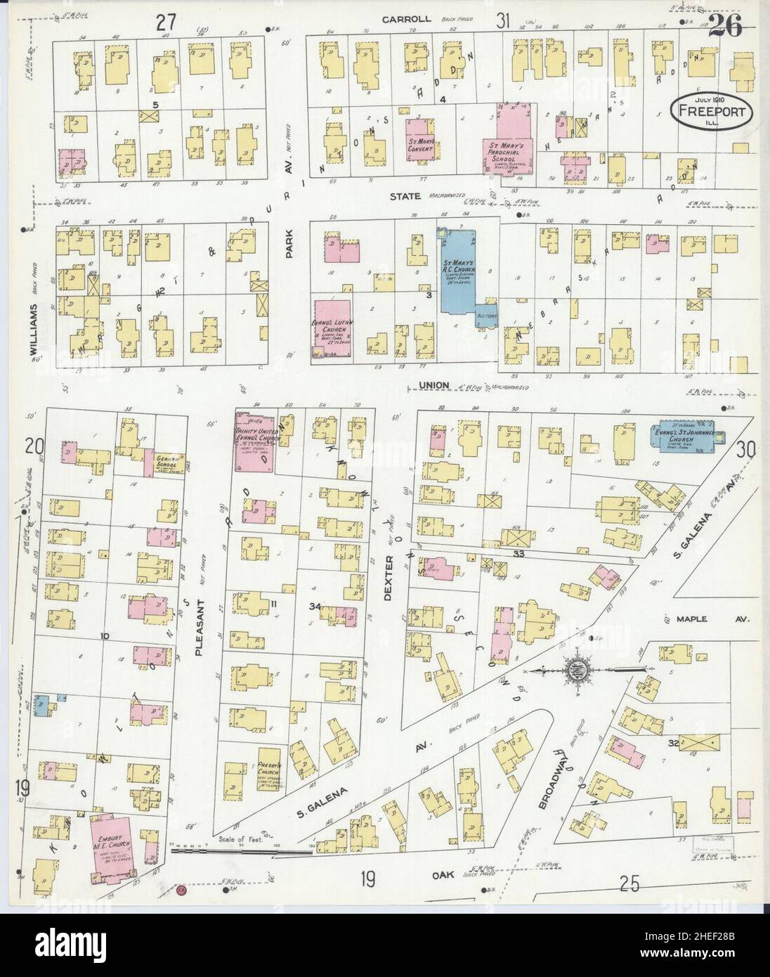 Freeport illinois map hi-res stock photography and images - Alamy