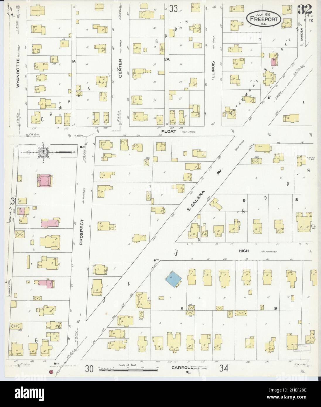 Freeport illinois map hi-res stock photography and images - Alamy