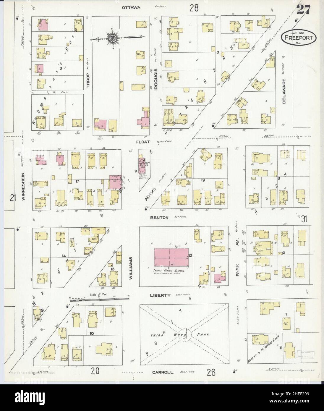 Freeport illinois map hi-res stock photography and images - Alamy