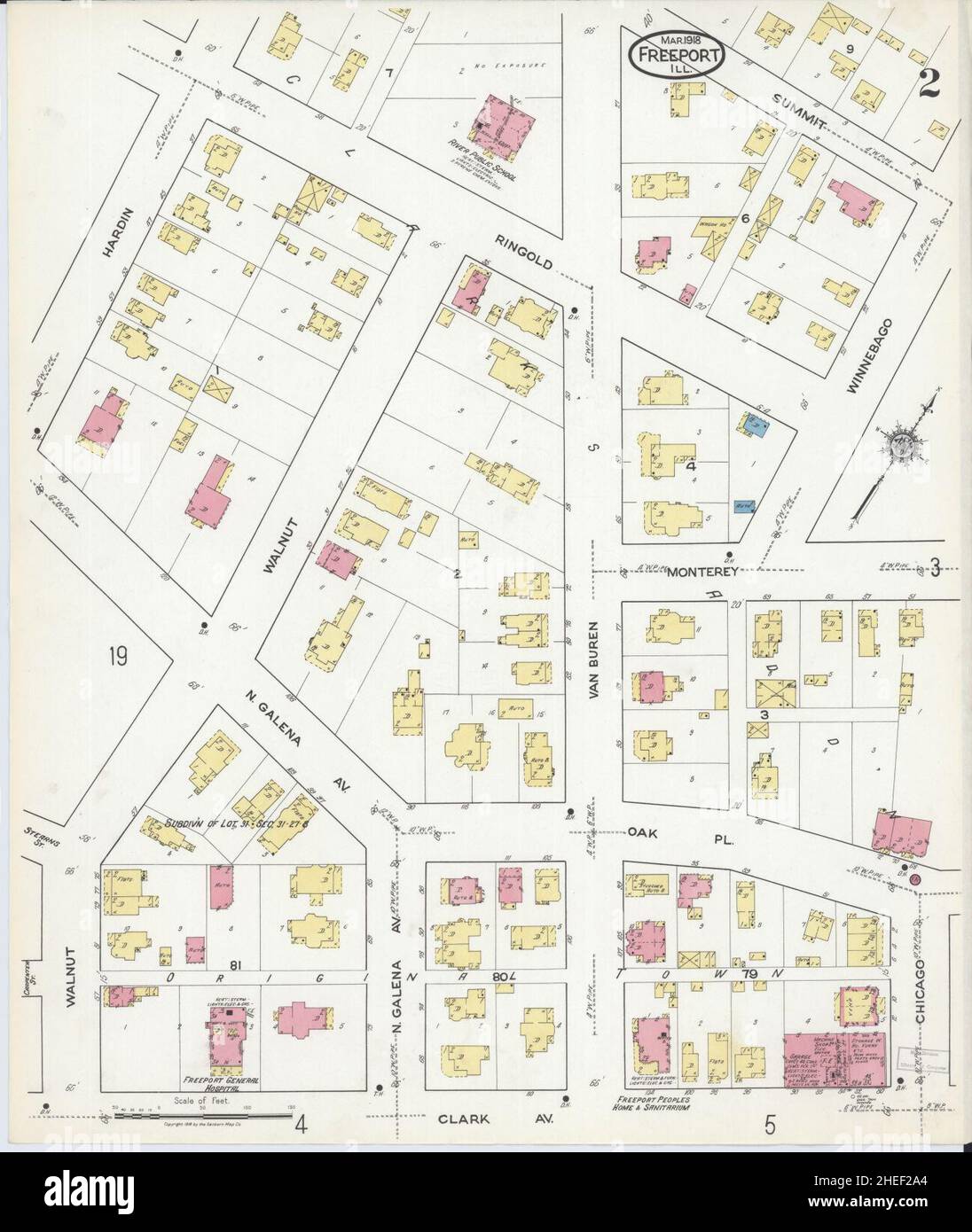 Freeport illinois map hi-res stock photography and images - Alamy