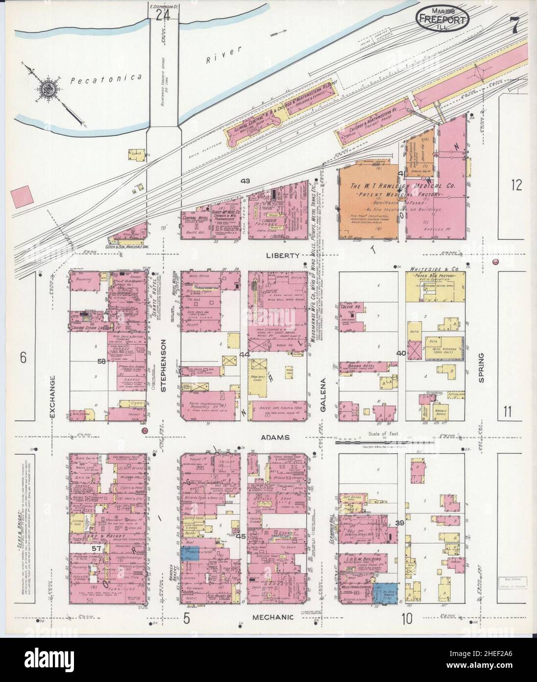 Freeport illinois map hi-res stock photography and images - Alamy