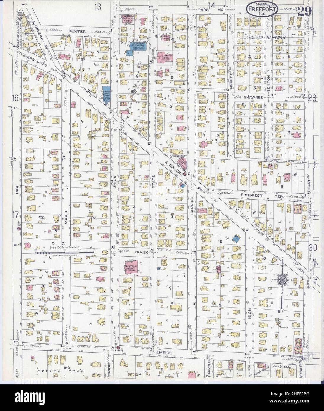 Freeport illinois map hi-res stock photography and images - Alamy