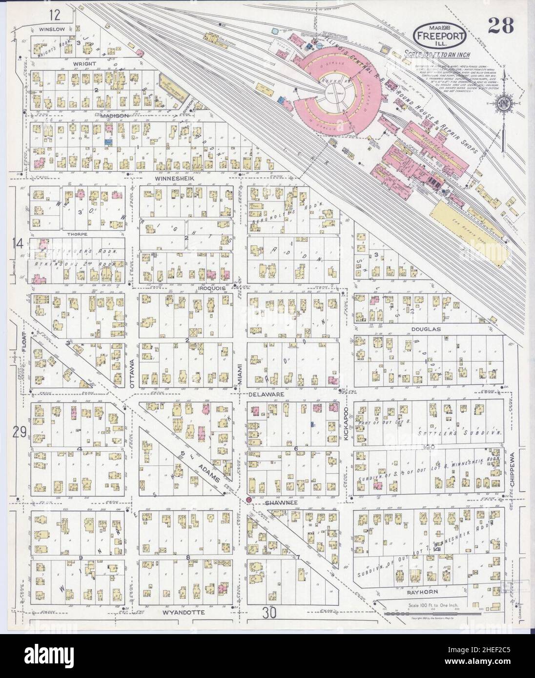 Freeport illinois map hi-res stock photography and images - Alamy