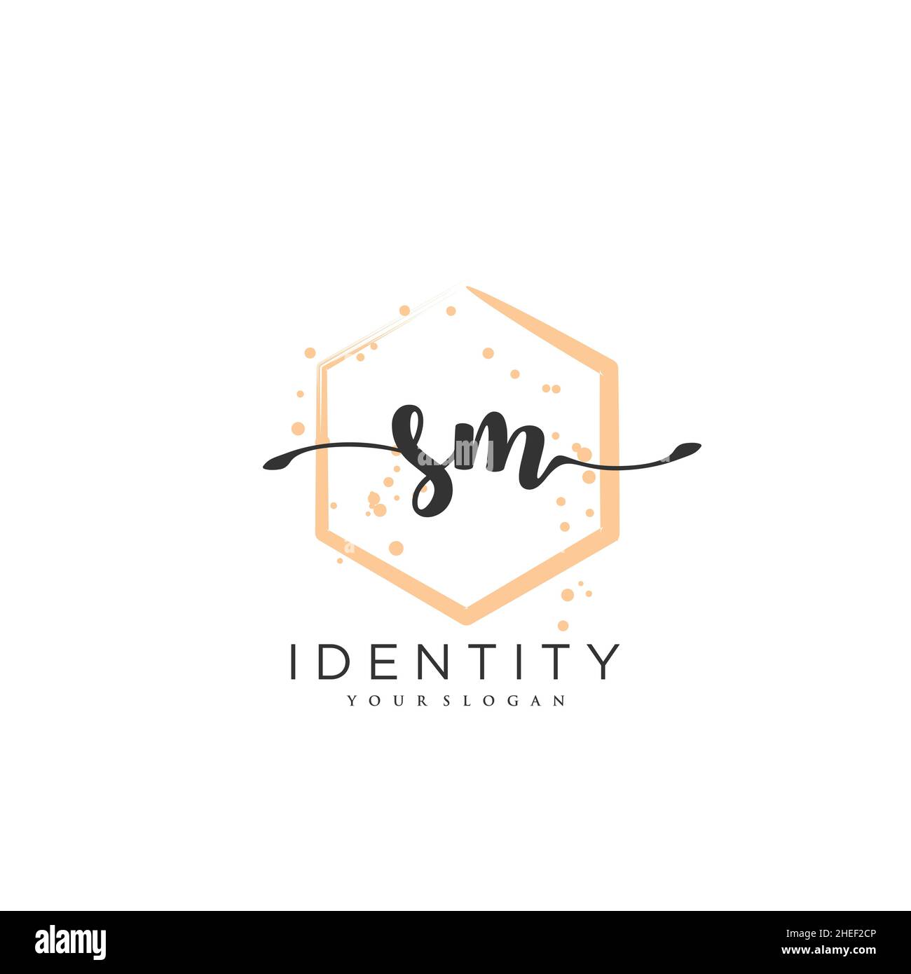 SM Handwriting logo vector art of initial signature, wedding, fashion ...