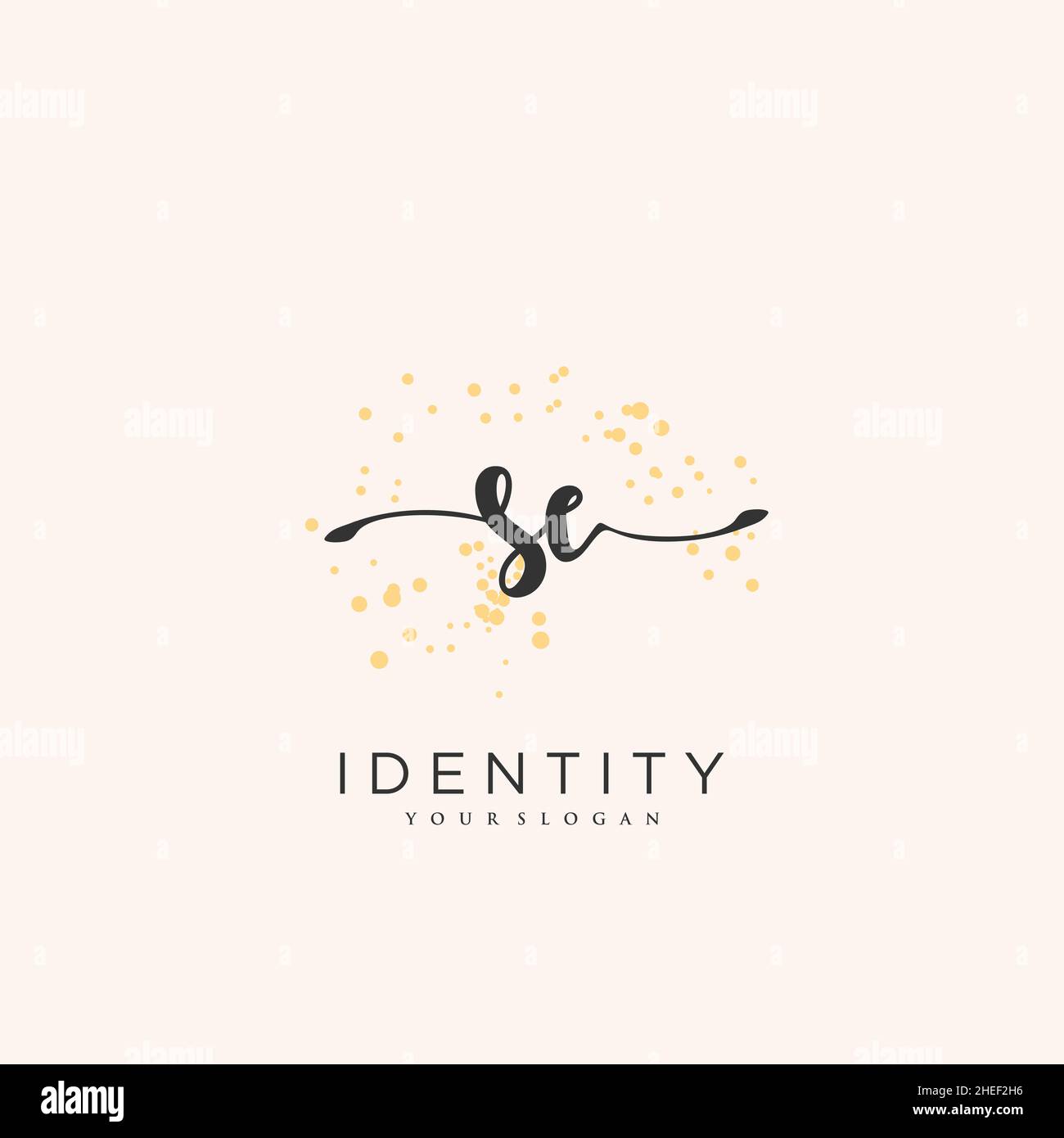 SE Handwriting logo vector art of initial signature, wedding, fashion ...