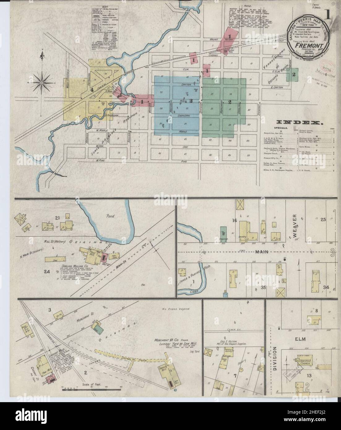 Map of fremont michigan hi-res stock photography and images - Alamy