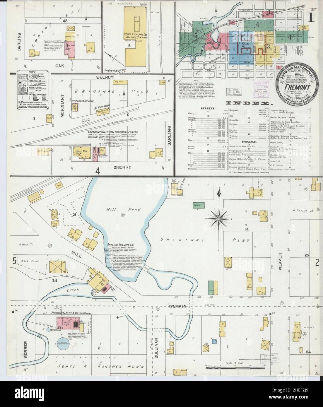 Fremont michigan map hi-res stock photography and images - Alamy