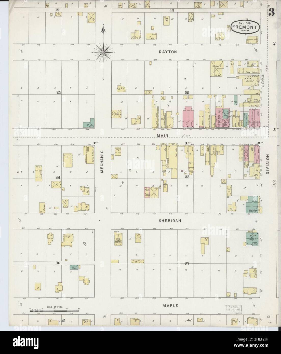 Map of fremont michigan hi-res stock photography and images - Alamy