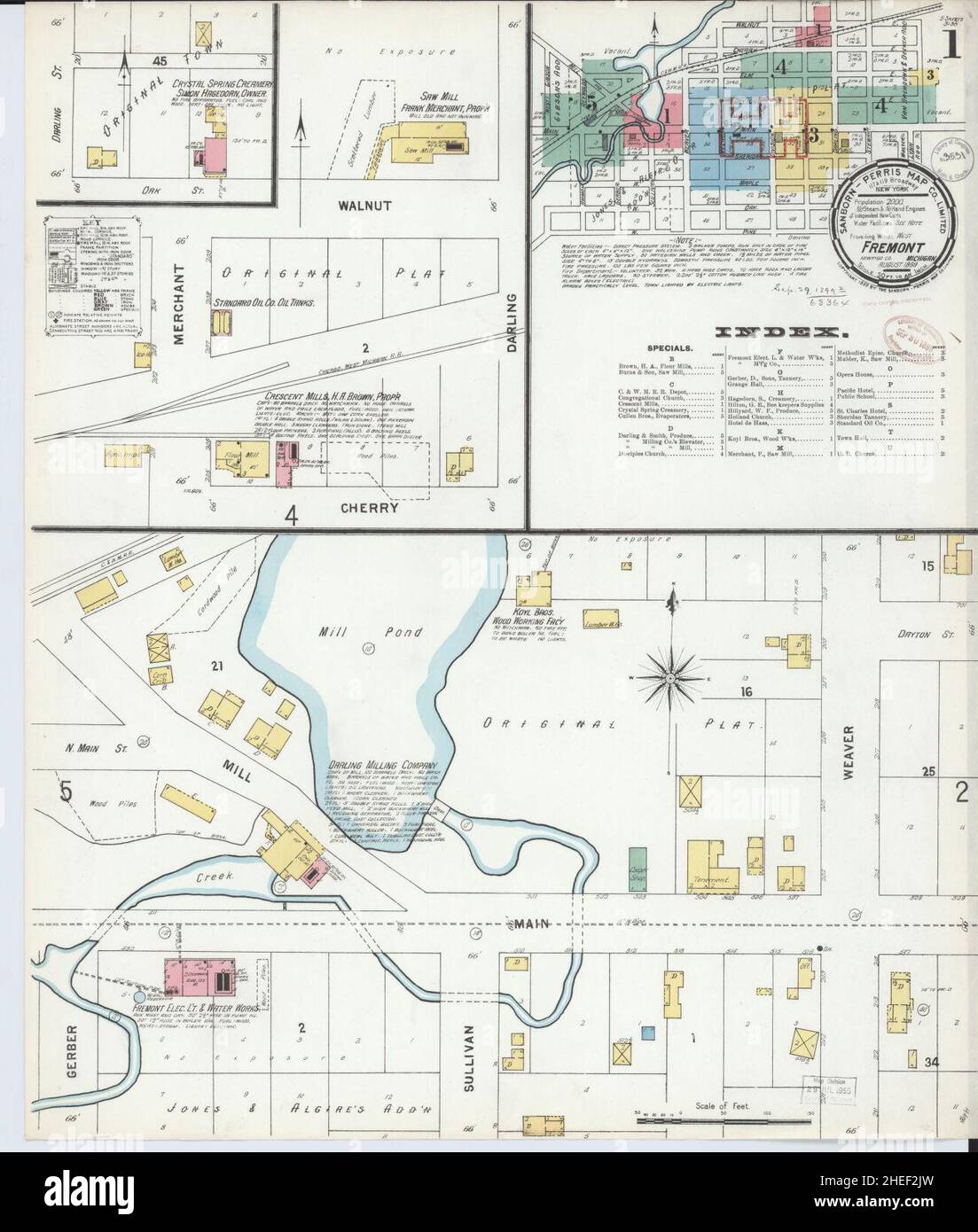 Fremont michigan map hi-res stock photography and images - Alamy