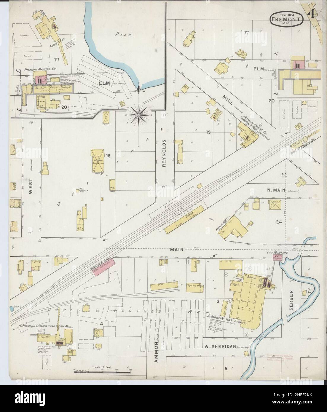 Map of fremont michigan hi-res stock photography and images - Alamy