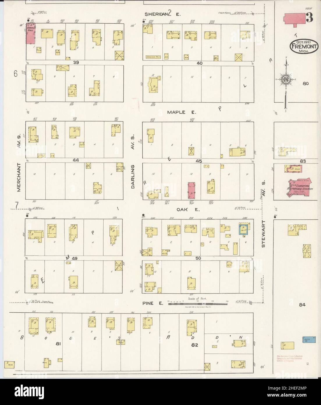 Fremont michigan map hi-res stock photography and images - Alamy