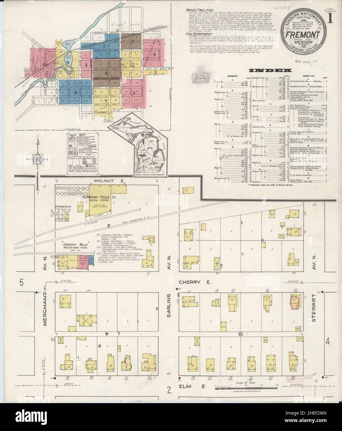 Fremont michigan map hi-res stock photography and images - Alamy