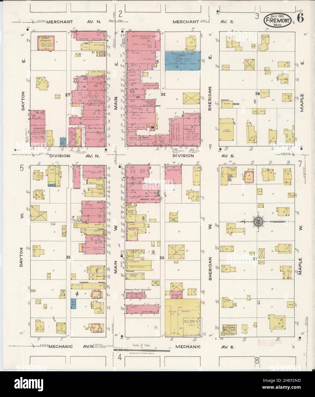 Map of fremont michigan hi-res stock photography and images - Alamy