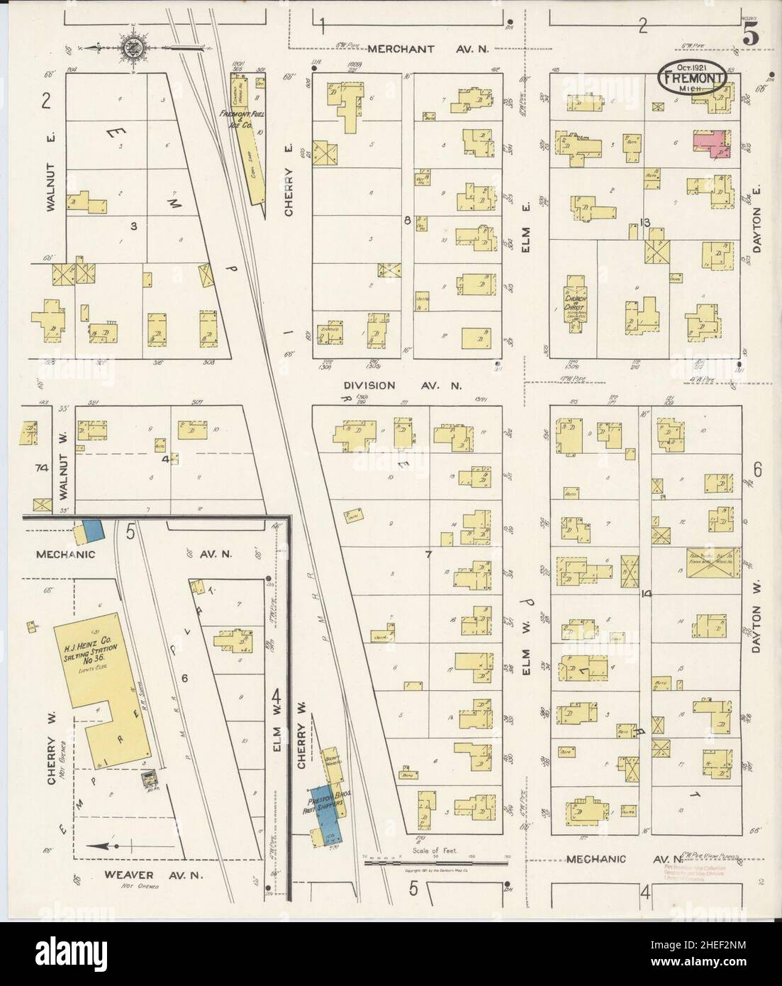 Fremont michigan map hi-res stock photography and images - Alamy
