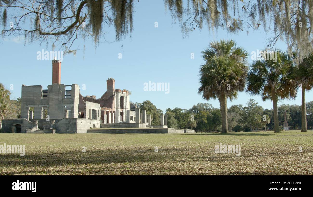 The ruins of Dungeness Mansion on Cumberland Island, Georgia, USA Stock ...